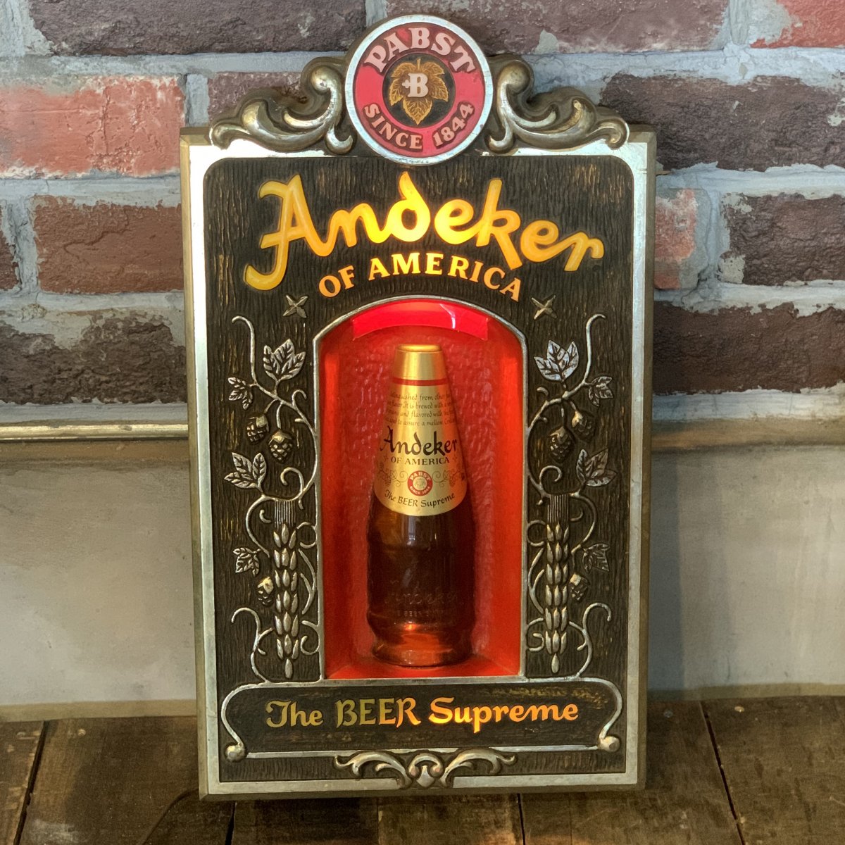 Andeker ビンテージライトサイン