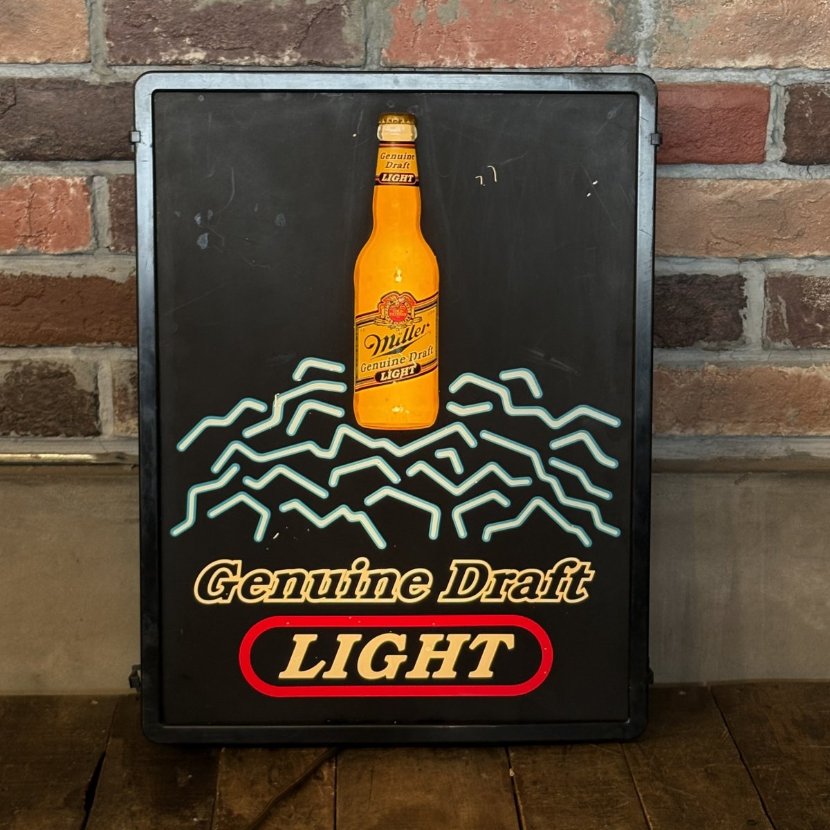 【ヴィンテージ】Miller Genuine Draft Light サインライト（立体ボトル仕様）