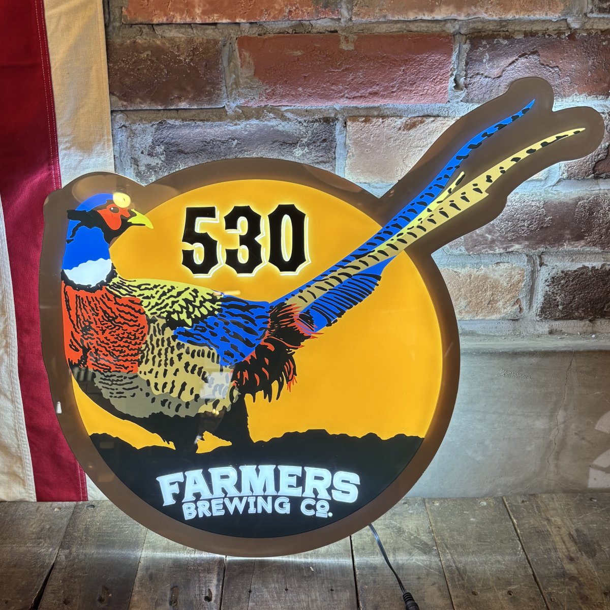 Farmers Brewing Co. 530 Pheasant Light Sign